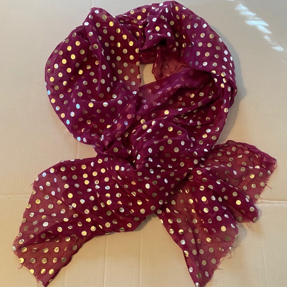 Accessories | Large Sheet Shiny Polka Dot Scarf | Poshmark